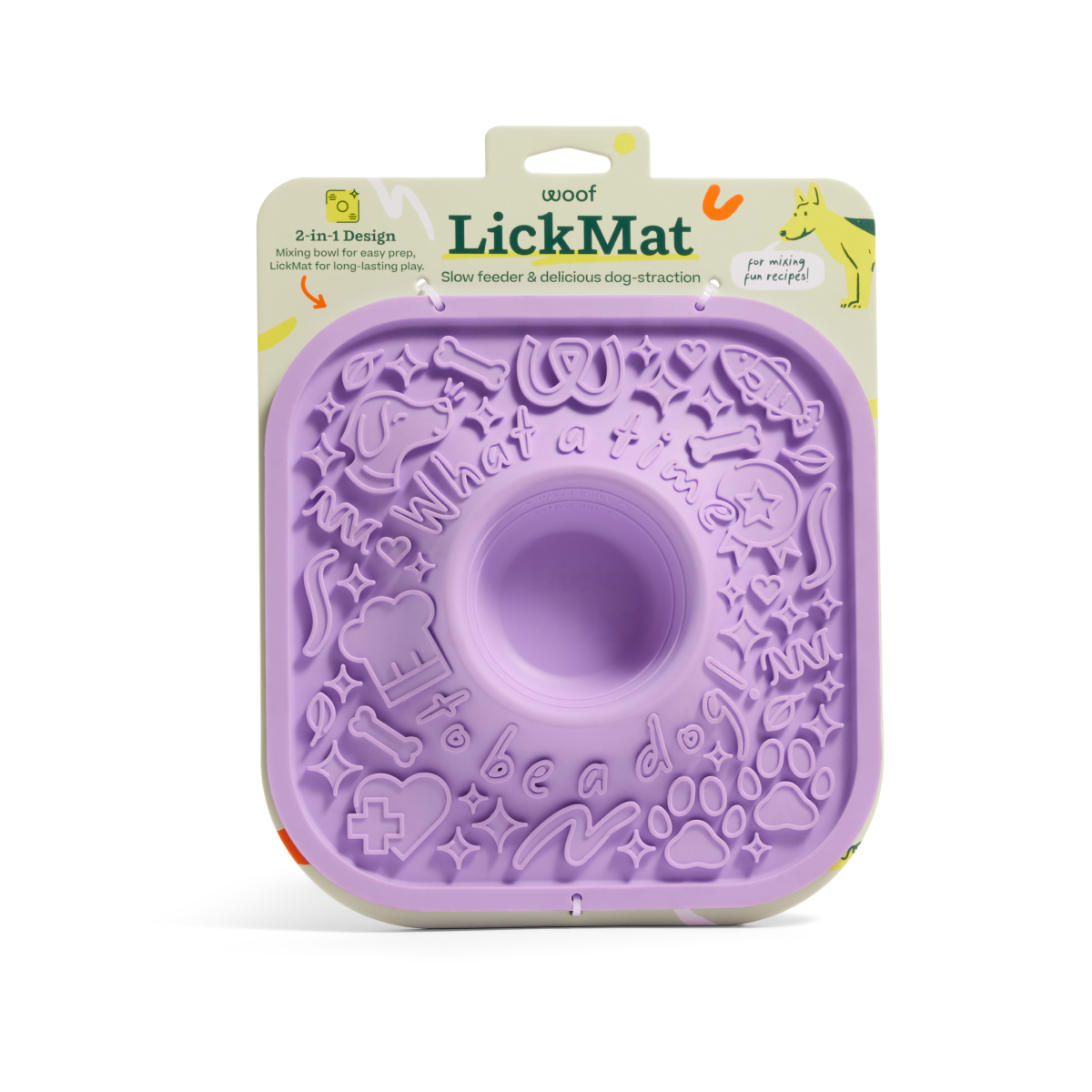Woof Pet Purple Lick Mat – Durable Mental Stimulation and Slow Feeding ...